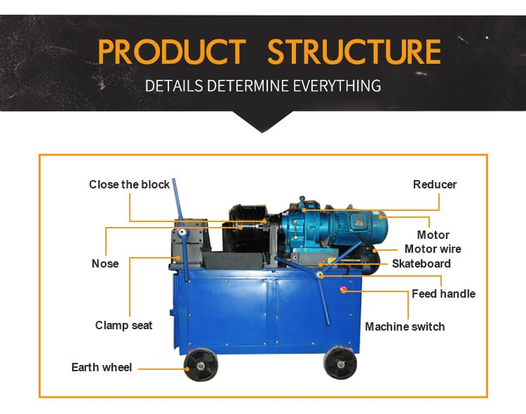 Full-Automatic High-Speed Hydraulic Bolt Thread Rolling Machine Rebar Threading Machine