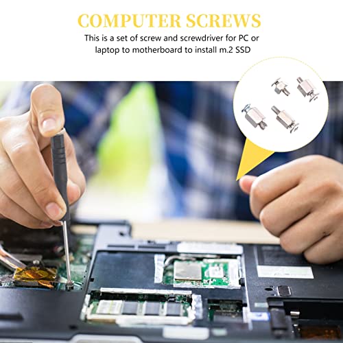 DIKACA Laptop 1 Set Computer Kit Screw for Standoff Steel Screws Replacement Nut with Stainless M Components Screwdriver Mounting Compatible Motherboard Hex Ssd Ps Accessory Fixing Laptop Stand