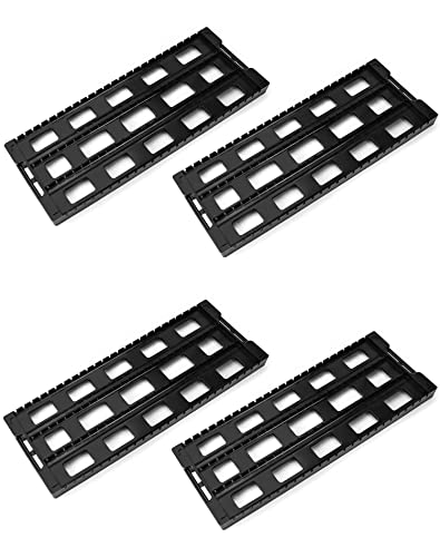 QWORK Antistatic ESD Circulation Rack Shelf - Plastic Black Rack with 25 Slots for PCB Storage (4 Pack)