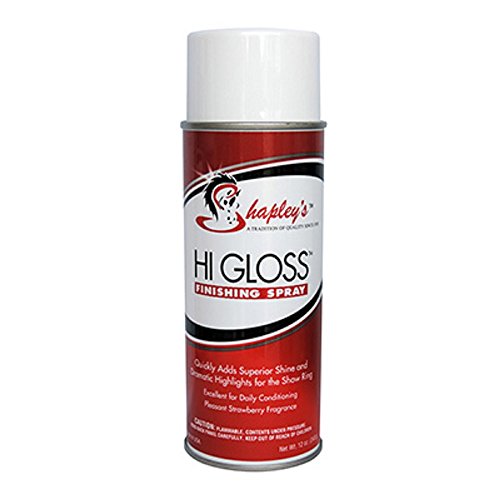 XGATML AMAHLE Shapley's 11.5 oz Hi Gloss Finishing Spray Aerosol Can Condition Skin and Coat Strawberry Fragrance