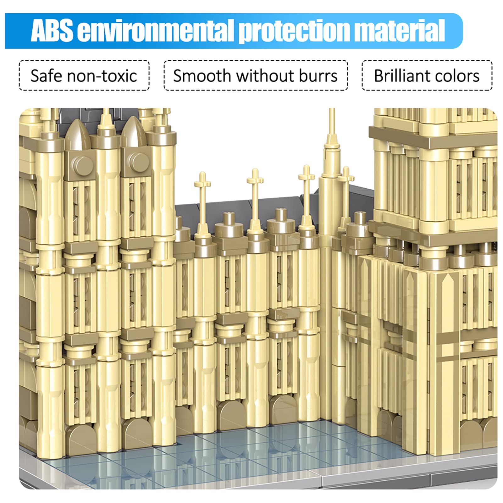 FEIDAMA Big Ben Building Set Model Kit with Lighting and Real Clocks, Architecture London World Famous Architectural Model Toys Gift for Kids and Adults(815pcs)