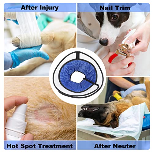 Manificent Dog Cone Collar for Dog After Surgery, Soft Recovery Cone for Medium Large Dog, Prevent Pet Puppy Bite Licking Scratching Touching, Help Dog Healing from Wound S Size