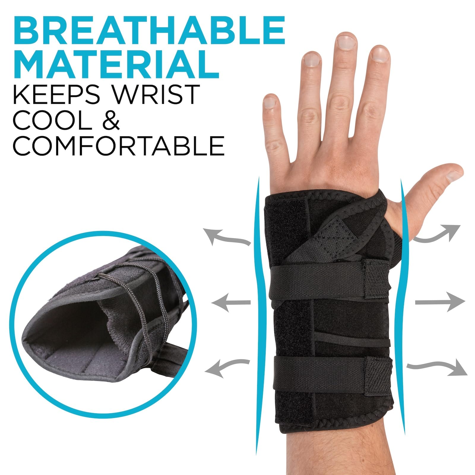 BraceAbility Gaming Wrist Brace - Video Game Support Guard for Console, Laptop, or PC Computer Keyboard and Mouse Gamer with Repetitive Strain Injury (RSI) Pain or Carpal Tunnel Syndrome (Right Hand)