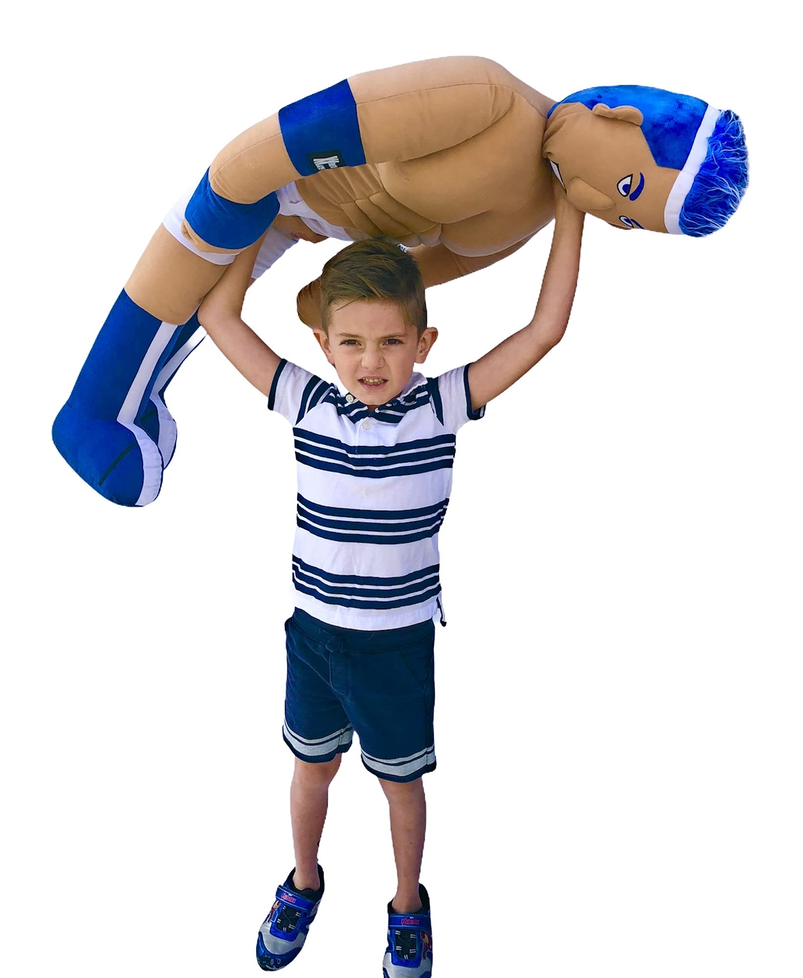 Wrestle Mates 4 Foot Tall Large Stuffed Wrestling Doll (Raz Blue Hair Dummy