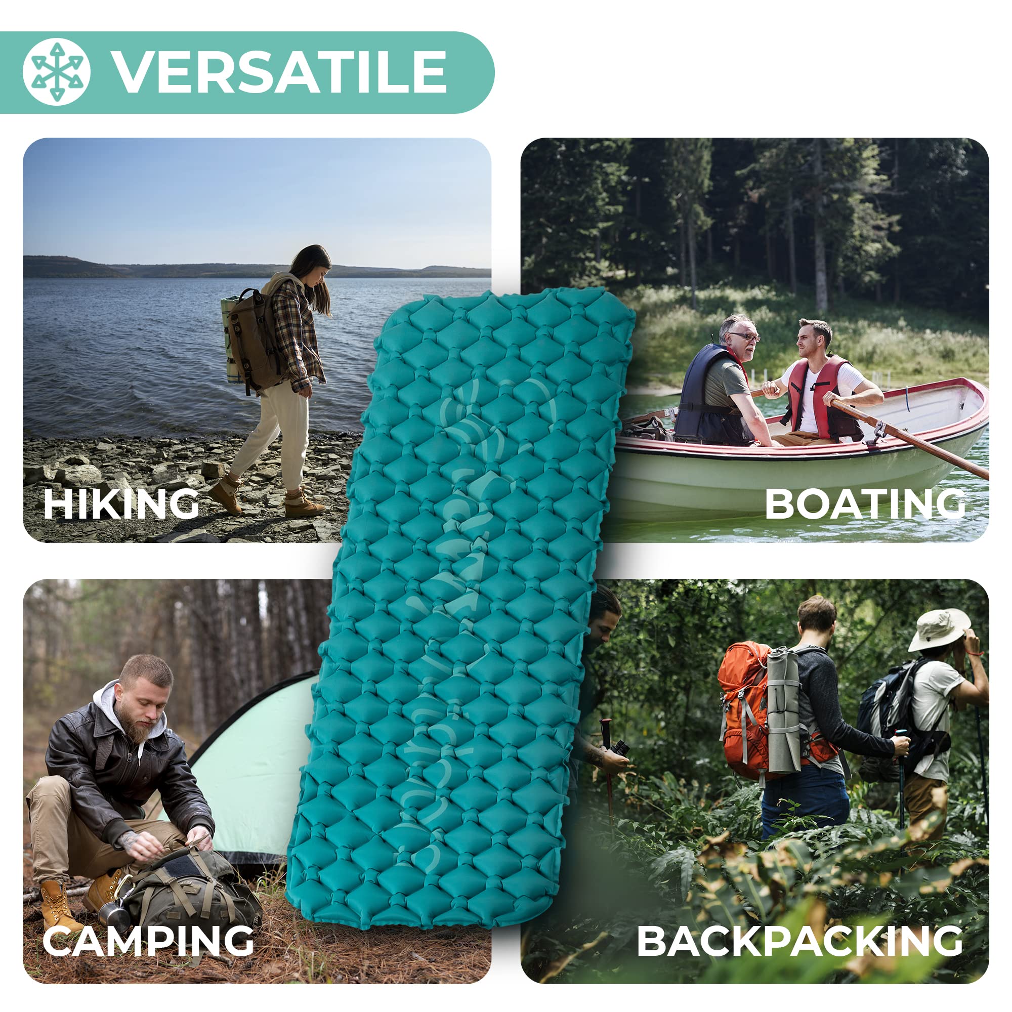 Comfortable Inflatable Camping Pad - by Savvy Outdoors