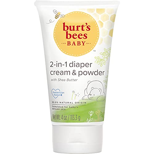 Burt's Bees Baby Daily Cream to Powder, Talc-Free Diaper Rash Cream - 4 Ounce (Pack of 3)