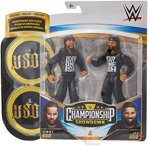WWE Mattel ​MATTEL Jimmy and Jey USO Championship Showdown 2 Pack 6 in Action Figures High Flyers Battle Pack for Ages 6 Years Old and Up​