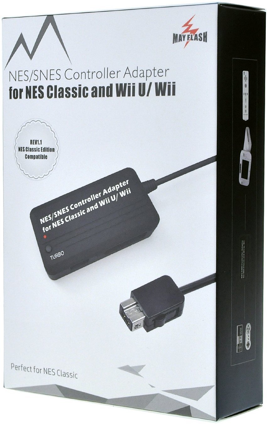 May Flash NES/SNES Controller Adapter for NES Classic and Wii U/Wii
