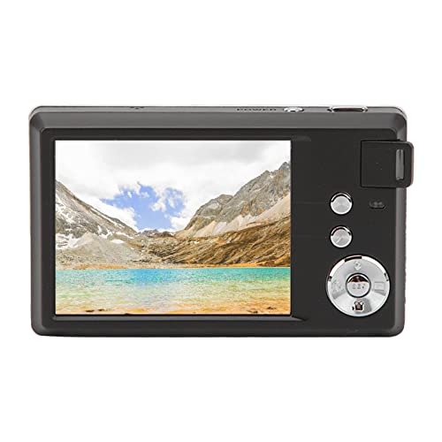 Compact Digital Camera, Built in Fill Light 4K Intuitive Buttons 1080P Digital Camera 16X Zoom with Type C Port for Camping for Teens (Black)
