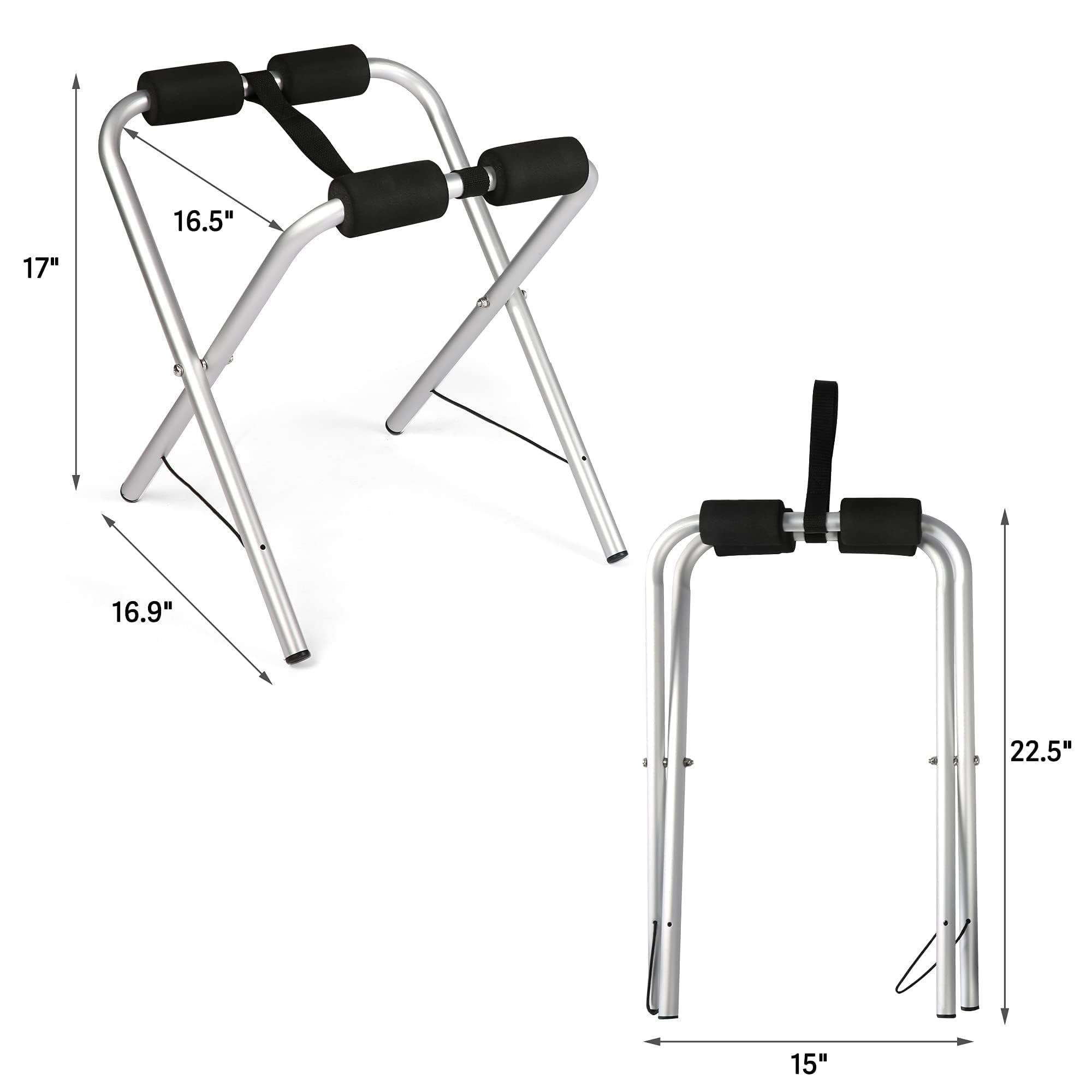 DC DICLASSE Kayak Storage Rack, Aluminum Freestanding Kayak Stand with 165 LBS Capacity, Foldable Portable Kayak Paddle Holder for Indoor and Outdoor
