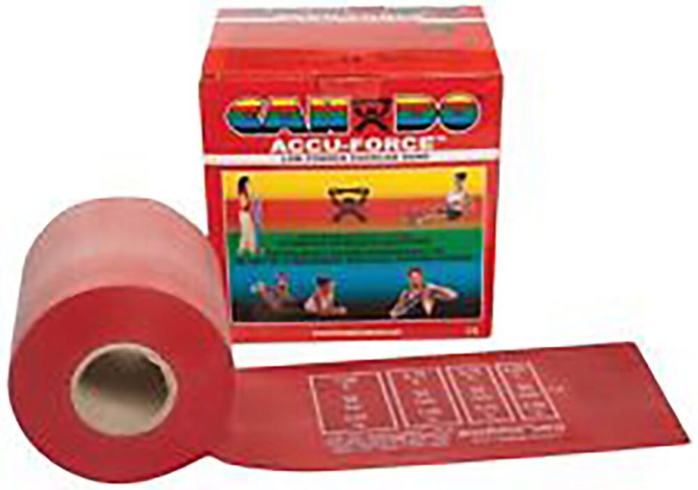 CanDo 100 Yard Roll Band Twin-Paks, Light, Latex, Red