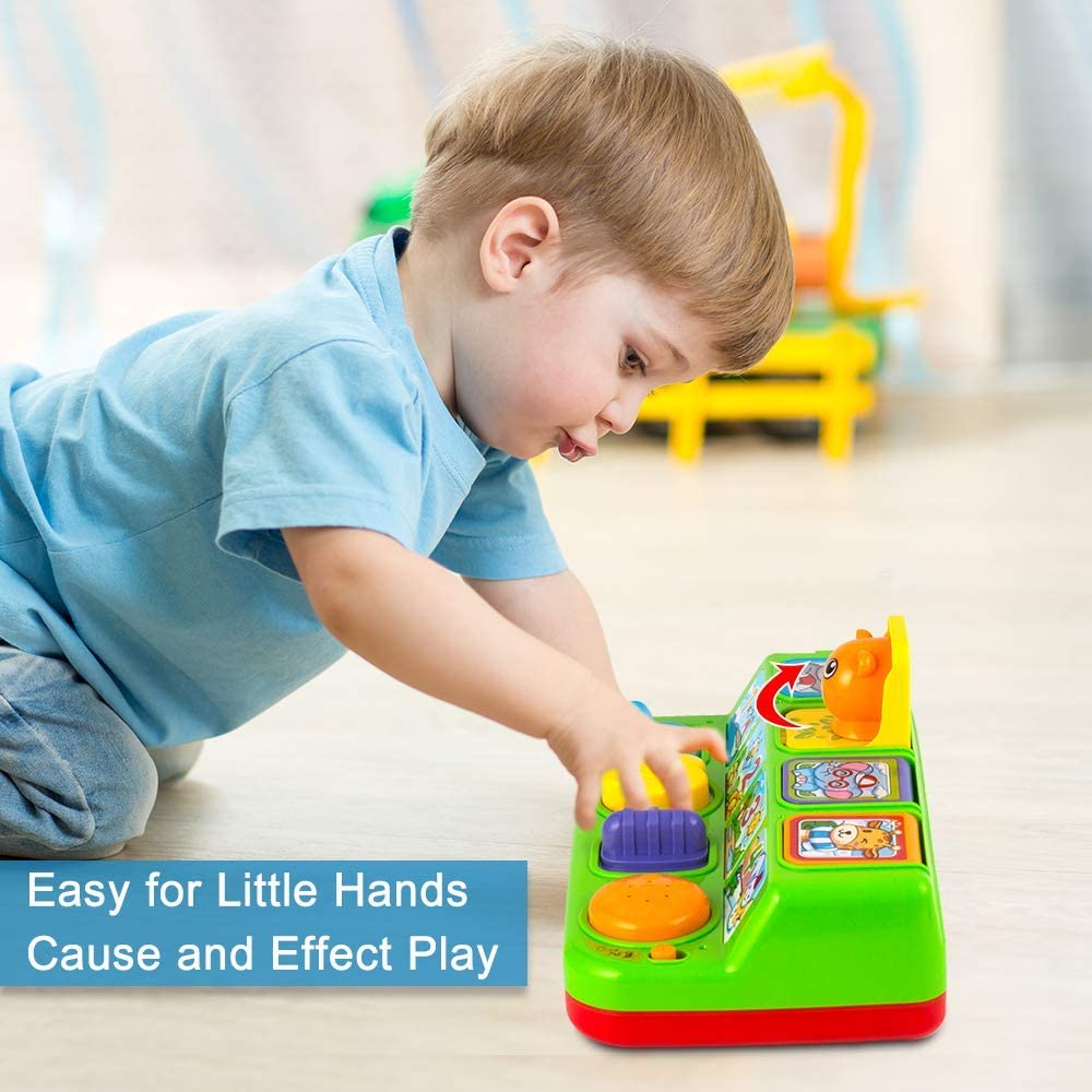YEEBAY Interactive Whack A Frog Game & Pop Up Animals Toy