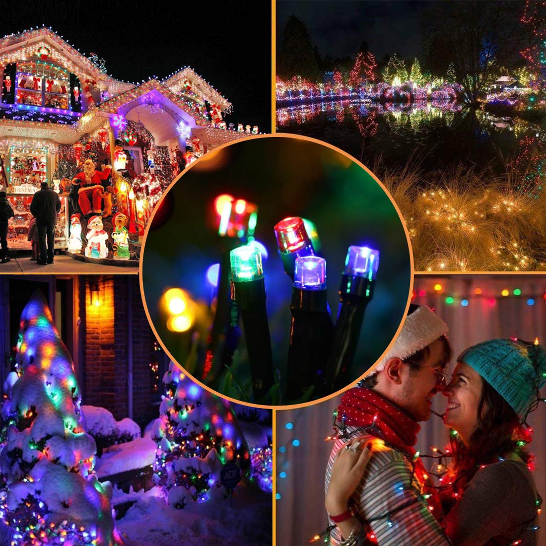 MAYSAK Solar String Lights Outdoor Waterproof 100LED 39.4ft Christmas Fairy Lights with 8 Modes Decoration Starry Light for Patio, Lawn, Landscape, Garden, Home, Wedding, Party, Xmas Tree
