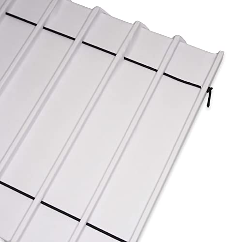 CuteBox Company White Plastic Tray (14.75β x 8.25β x 1β) with 10-Bar Compartments White Wooden Tray Insert for Jewelry Storage, Organization, Merchandise, Display