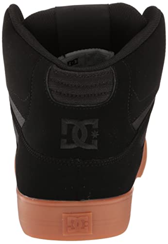 DC Men's Pure High Top Wc Skate Shoes Casual Sneakers, Black/Gum, 11