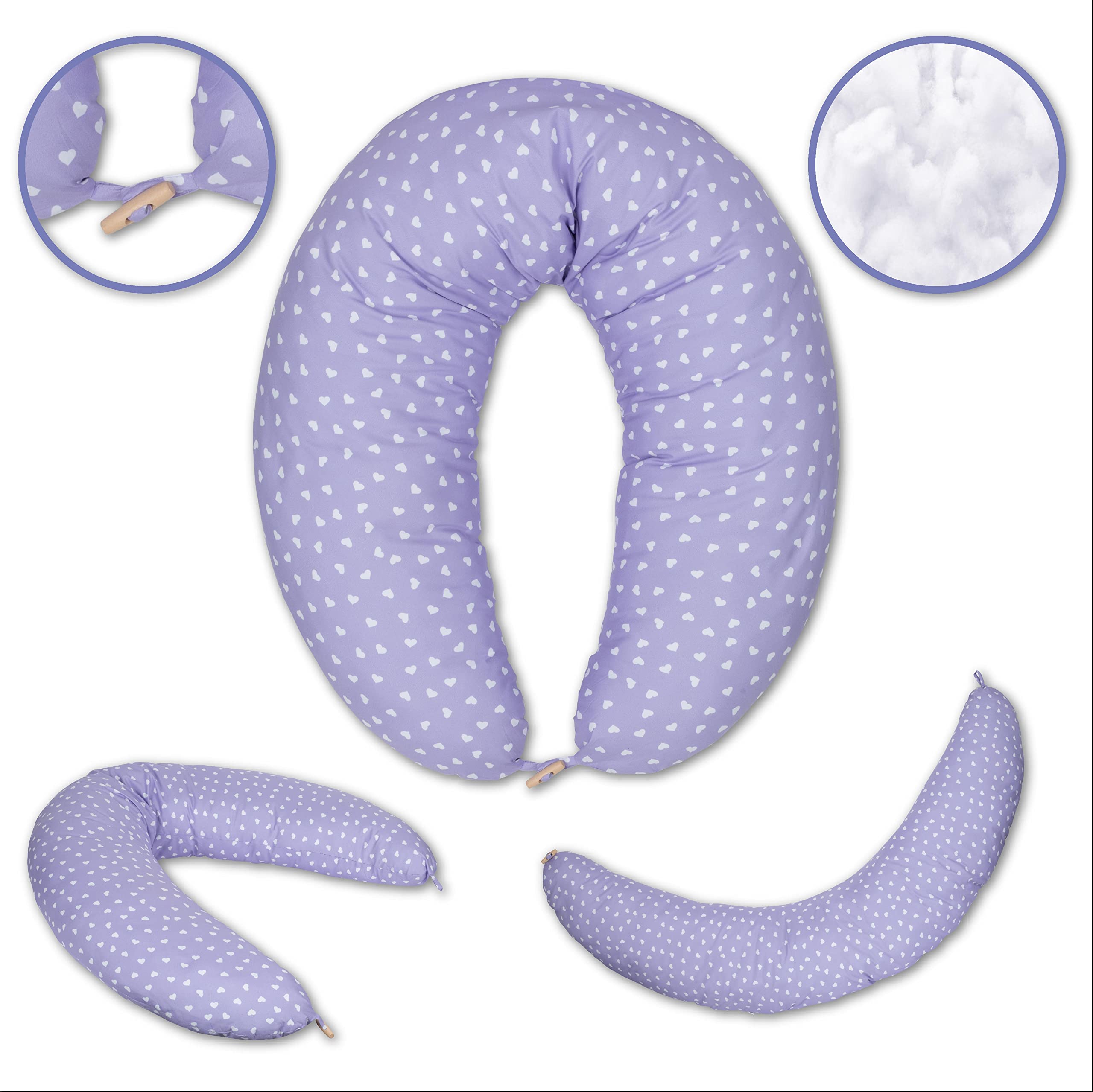 Comfyt Pregnancy Pillows, Full Body Maternity Pillow, Adjustable Loft for Pregnant Women, Multifunctional 7 in 1 Breastfeeding Nursing Pillow, C Shape Pillow Gifts for Mom Clearance