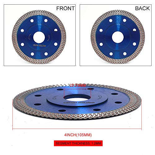 dIaPRo 4 inch Super Thin Diamond Tile Blade Porcelain Saw Blade for Cutting Porcelain Tile Granite Marbles (4inch)