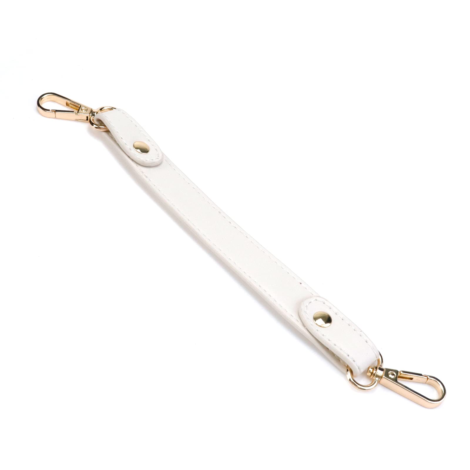 Crapyt L11.02" Bag Chain with PU Leather Strap White Wrap Replacement for Purse/Handbag/Bag Elegant Stylish 4 Pack Replacement with Zinc-Alloy Buckle