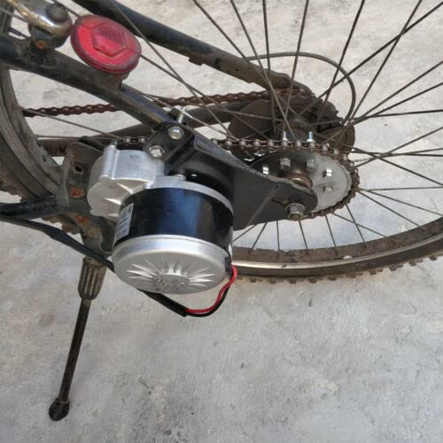 BJTDLLX Electric Bike Conversion Kit, 250W 24V E-Bike Conversion Kit Electric Geared Bicycle Derailleur for Common Bike Left Chain Drive Customized W/Digital Display
