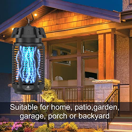 Homesuit Bug Zapper Outdoor and Indoor 20W, 4300V Electric Mosquito Zapper Indoor, Waterproof Outdoor Bug Zapper, Mosquito Trap, Electronic Mosquito Killer, Insect Trap for Home Garage Backyard Patio