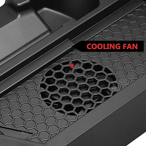 YICANG Vertical Stand with Cooling Fan Controller Charging Station for PS4 /PS4 Slim