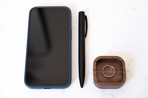 Hardwood Ring Tray | Tiny Wood Ring Holder | Black Walnut Square …