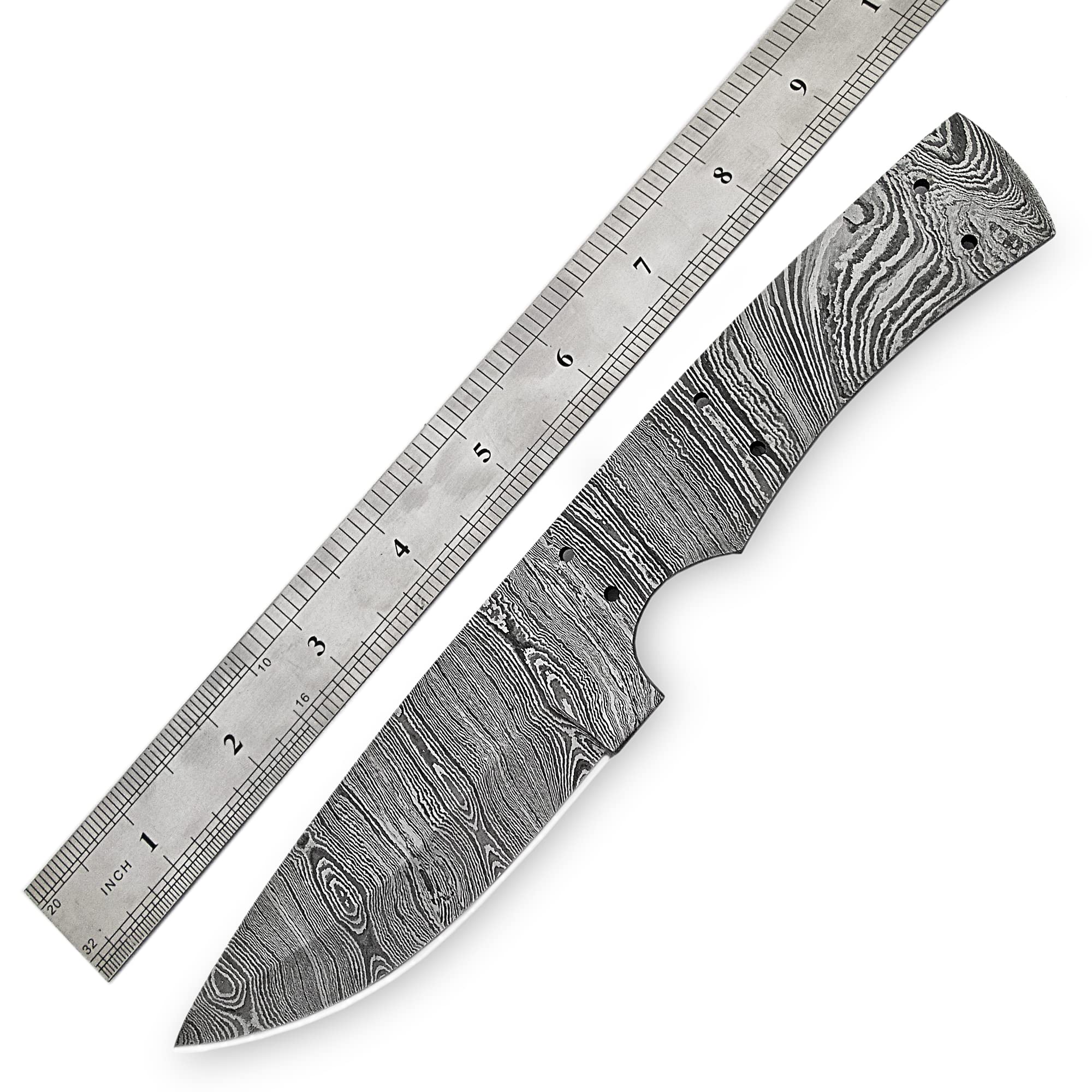 ColdLand Knives | Custom Handmade Damascus Steel Full Tang Blank Blade for Tracker Knife Making Supplies SB50