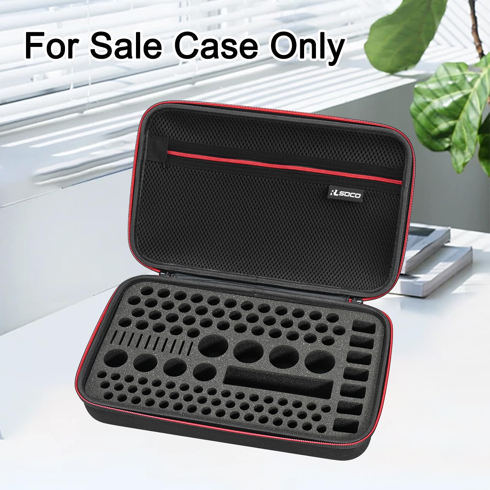 RLSOCO Battery Organizer Storage Case - Waterproof Holder Stores Up to 120+ Batteries: AA AAA C D 9V and More (Case Only,Batteries & Battery Tester are Not Included)(Black)