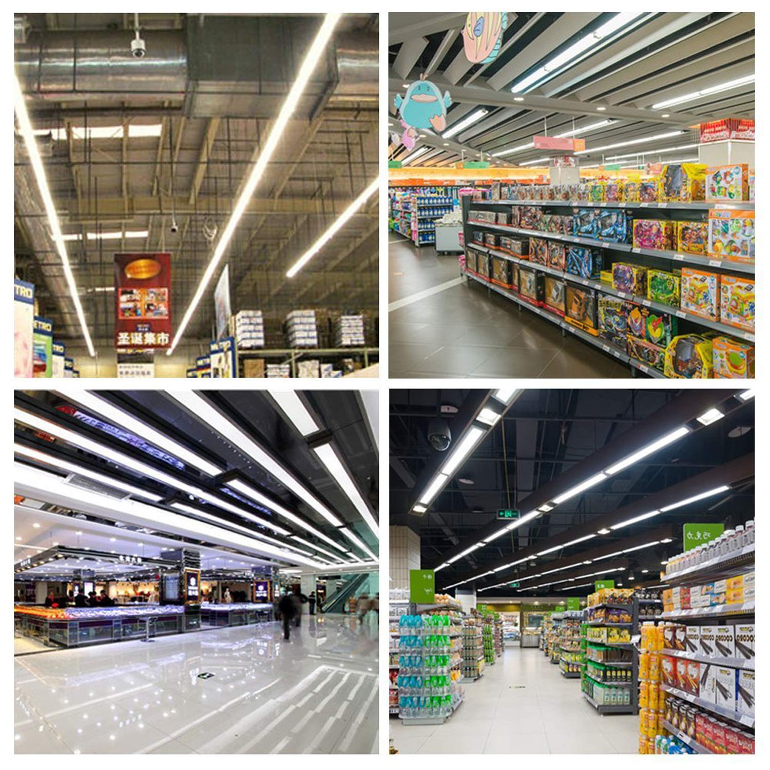 HMINLED 4ft T8 T12 LED Tubes, Frosted 48" 22W (65W Fluorescent Replacement) 6000K 6500K, Double-Ended Power Ballast Bypass Light, 2400lm Type B Milky 110V 277V, 25 Pack
