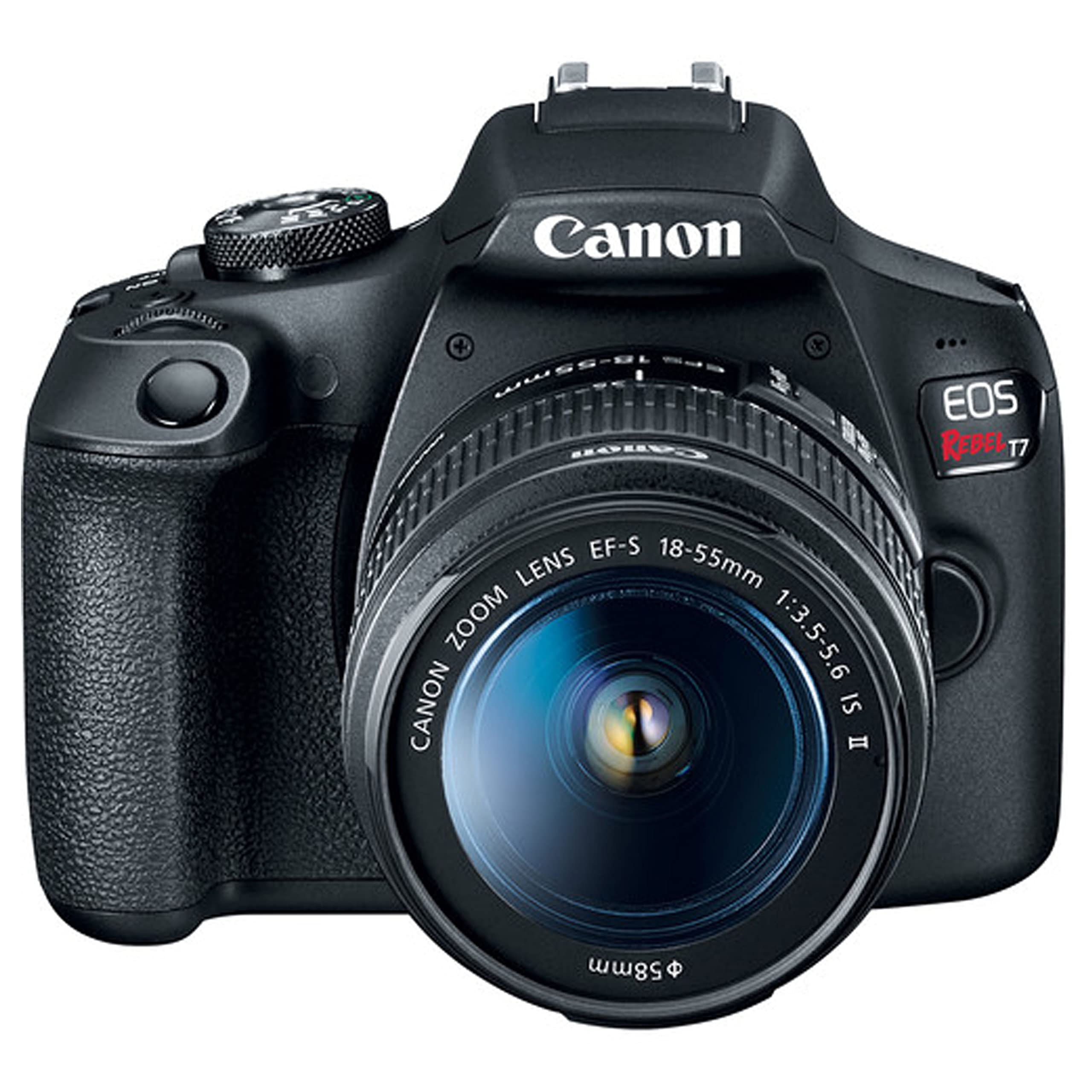 Canon EOS Rebel T7 DSLR Camera w/EF-S 18-55mm F/3.5-5.6 Zoom Lens + 128GB Memory + Case+ Steady Grip Pod + Tripod + Filters + Remote + Lenses + Software + More (42pc Bundle)