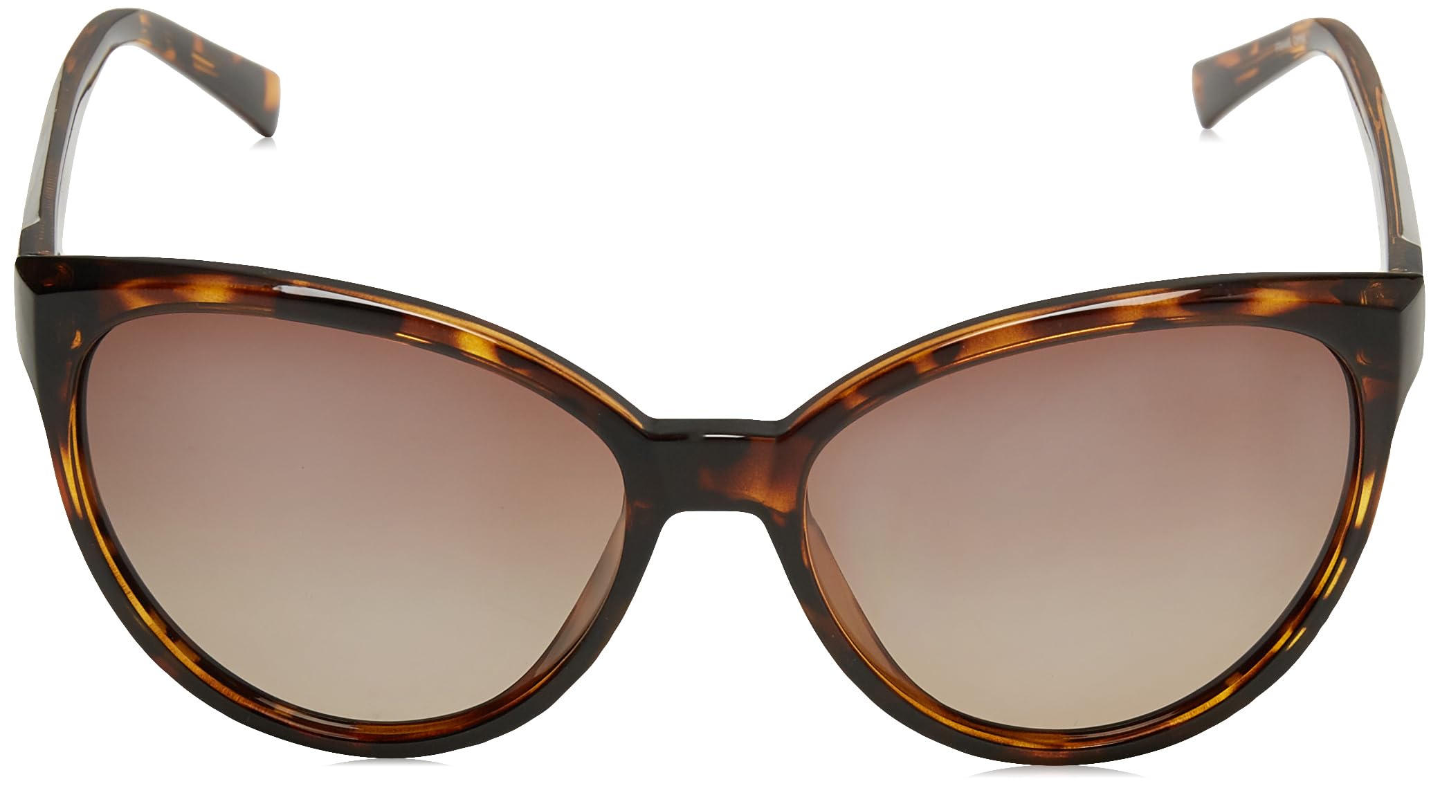 COLE HAAN Women's CH7046 Polarized Cat Eye Sunglasses, Tortoise/Brown Gradient, One Size