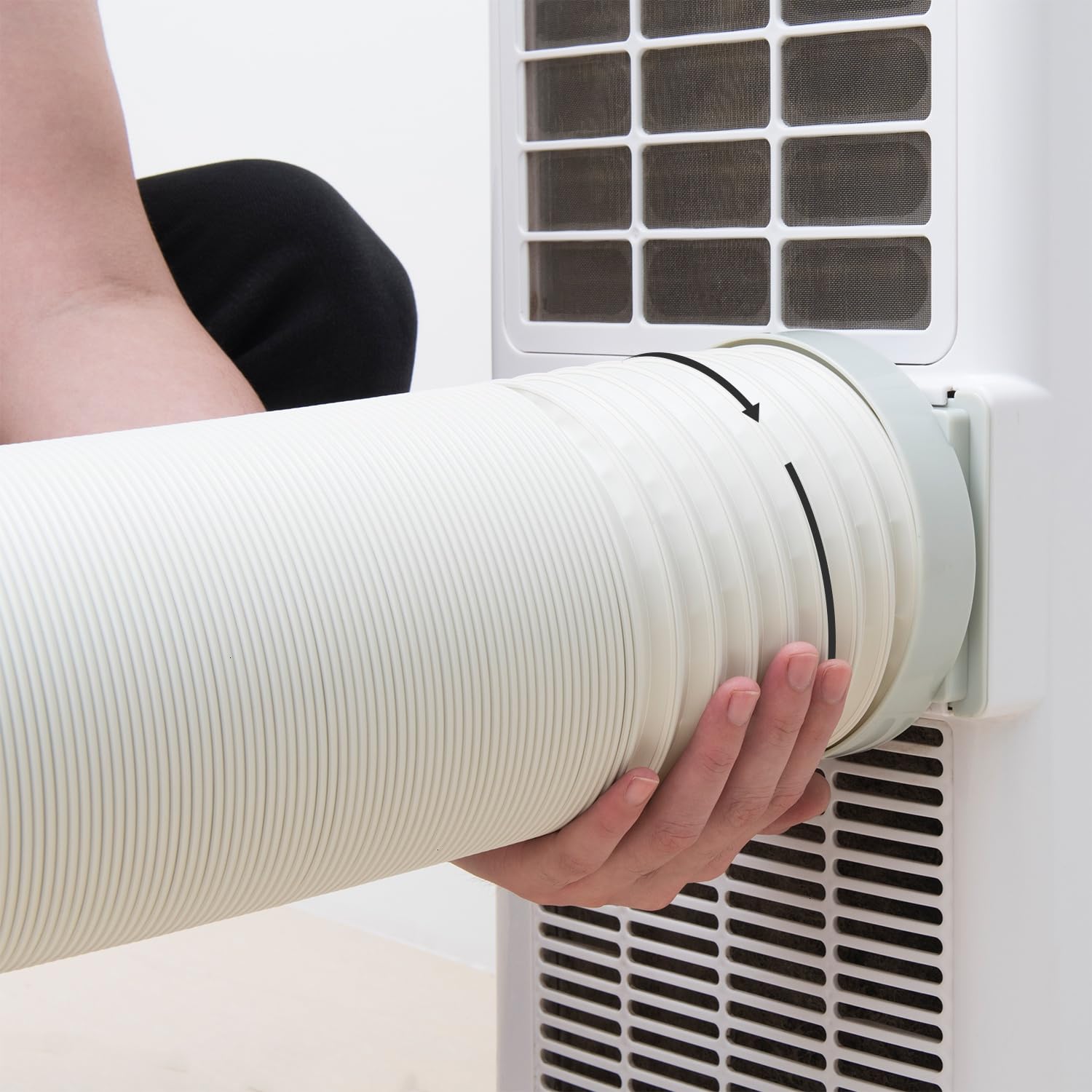 YoleShy 5 Inches Diameter Portable Air Conditioner Exhaust Hose Portable AC Hose with Clockwise Thread 80 Inch Length Compatible with Delonghi and More