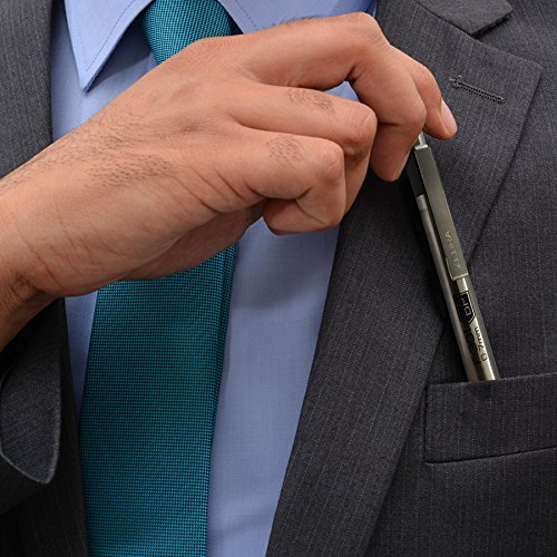 Zebra F-301 Ballpoint Stainless Steel Retractable Pen, Fine Point, 0.7mm, Black Ink, 1-Count