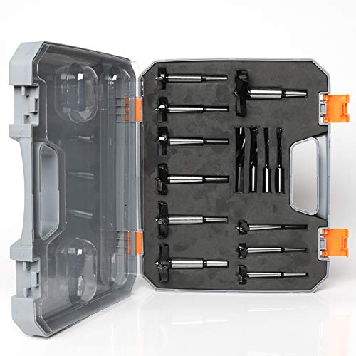 Forstner Bit Set, Wood Drilling, w/Carbide Tipped 14 Piece Set by KOWOOD