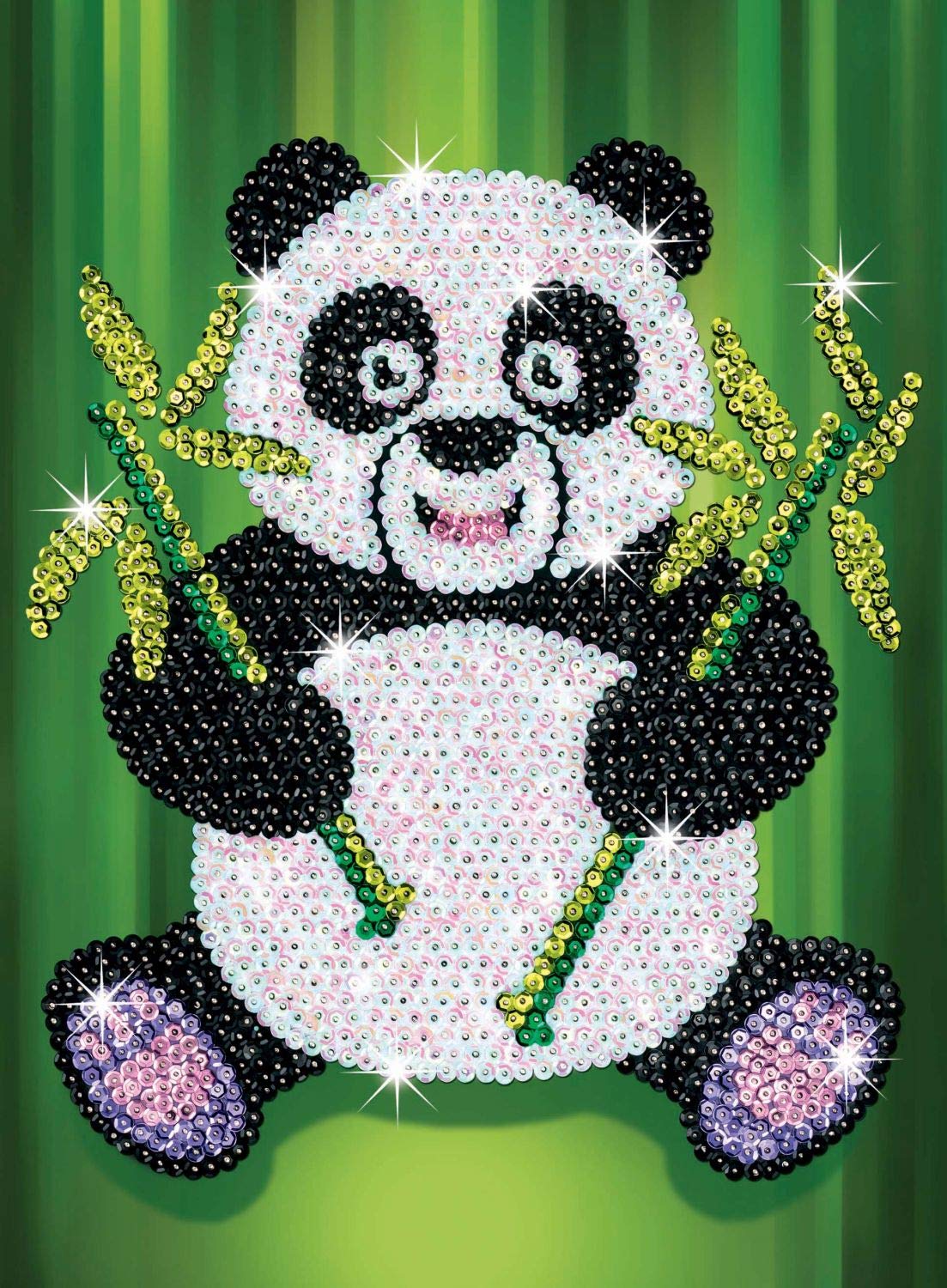 Sequin Art Red, Panda, Sparkling Arts and Crafts Picture Kit, Creative Crafts