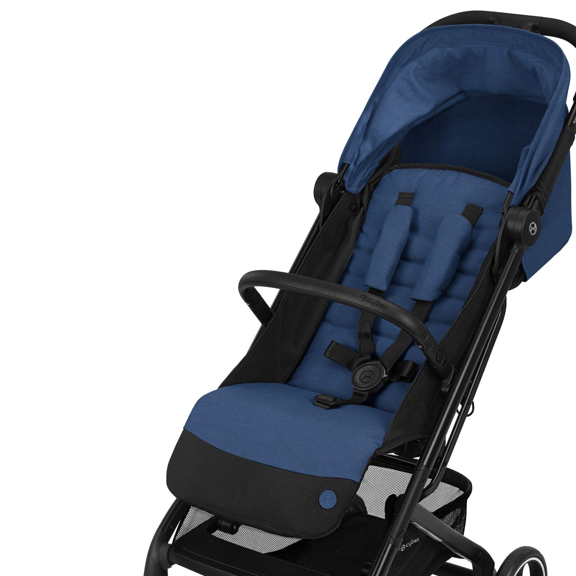 CYBEX Beezy Stroller, Lightweight Baby Stroller, Compact Fold, Compatible with All CYBEX Infant Seats, Stands for Storage, Easy to Carry, Multiple Recline Positions, Travel Stroller, Navy Blue
