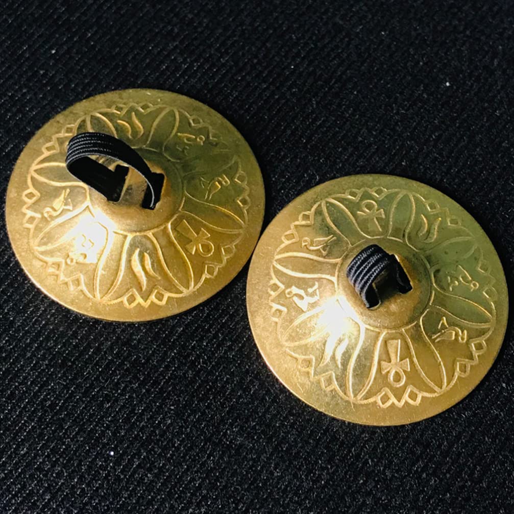 ERINGOGO Zills Finger Cymbals Props 1 Pair Dress Pure Copper Child Cymbals Finger Cymbals Instrument