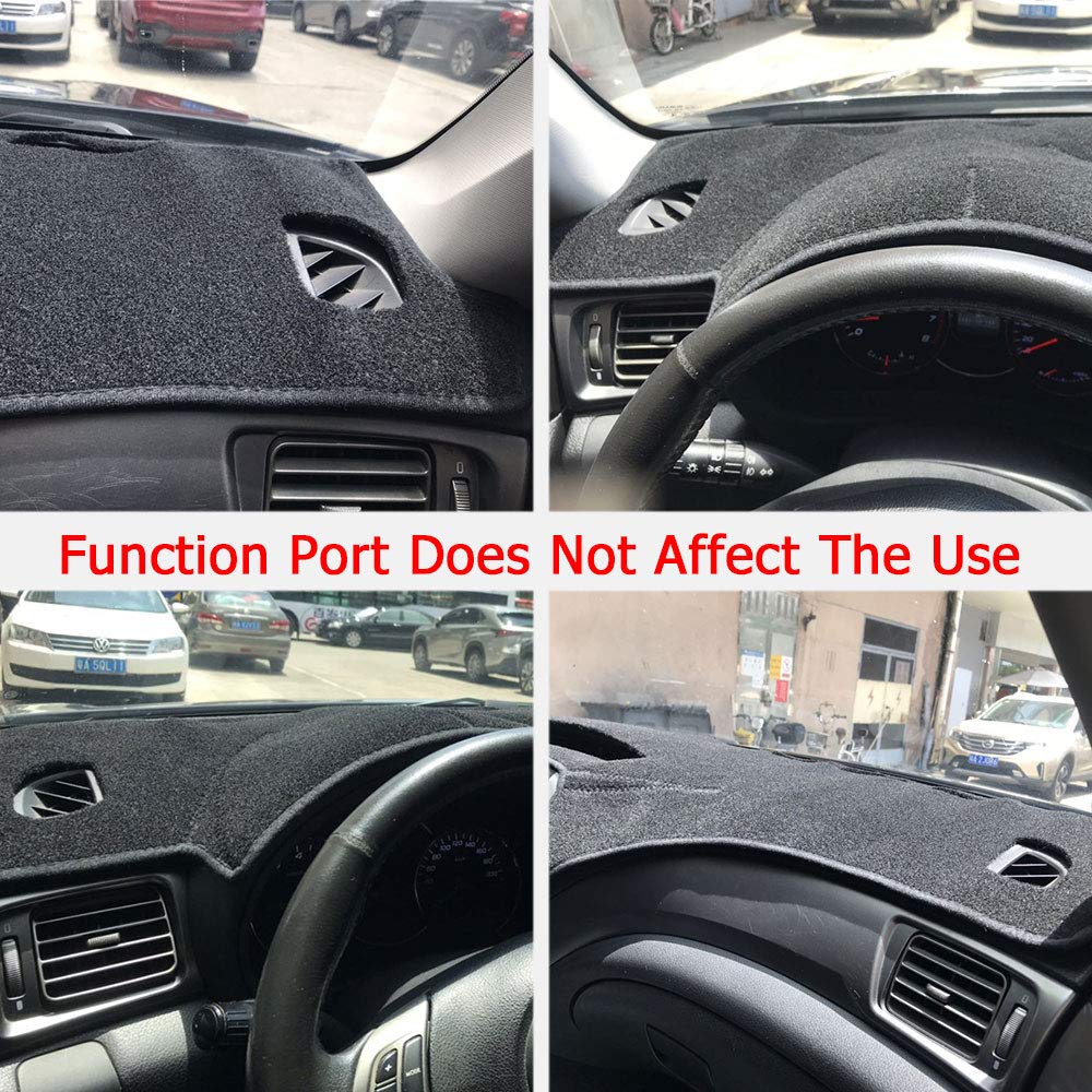 Car Dashboard Cover for Ford Fusion Mondeo 2013-2018 Dash Mats Shade Protective Pad(Premium Carpet, Black)