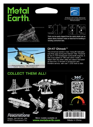 Metal Earth CH-47 Chinook 3D Metal Model Kit Bundle with Tweezers Fascinations