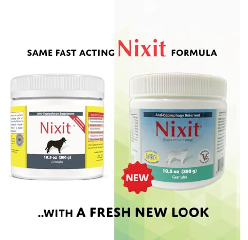 Nixit Stool-Eating Preventative for Dogs - Vitamin B Supplement - Chicken Liver and Natural Fish Flavored Powder - 10.5 oz