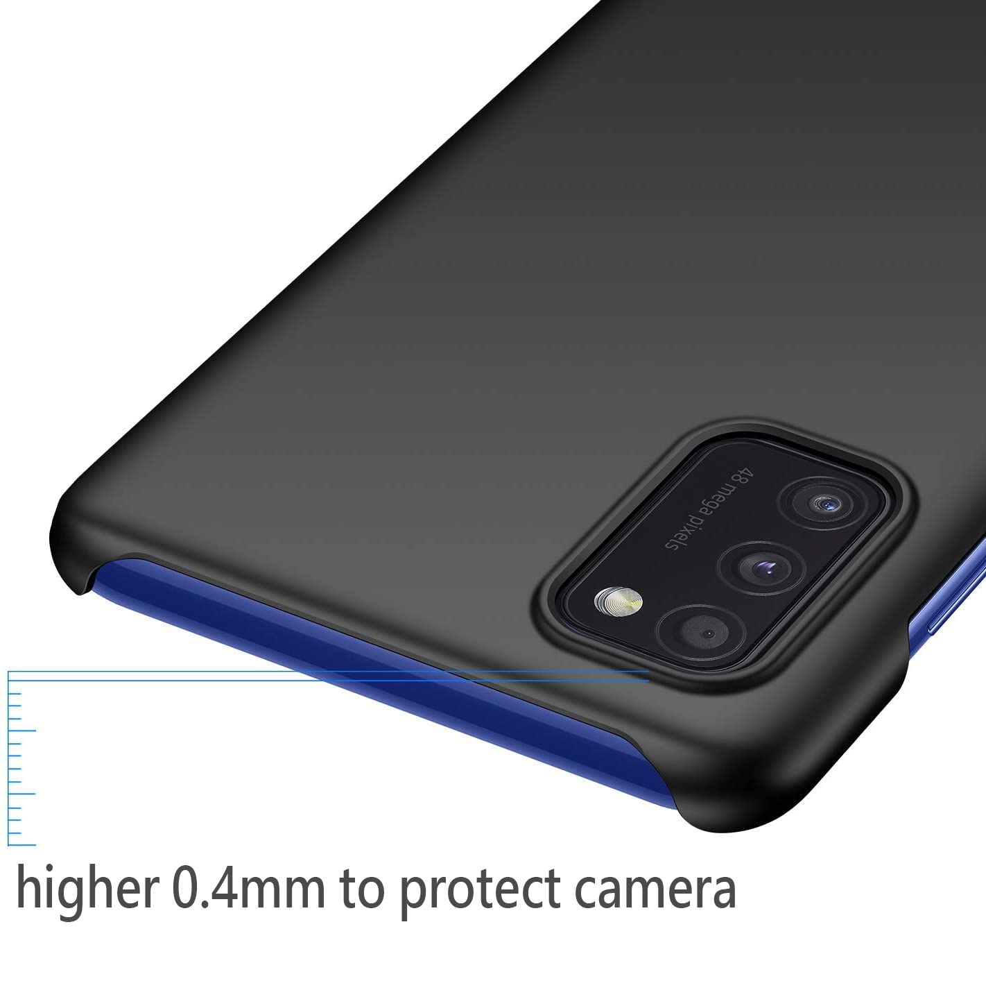 Case for Samsung Galaxy A41 Thin Protective Galaxy A41 Phone Case [Protect from Shock/Scratch/Slip/Marks] [Matte Finish] PC Hard Cover for Samsung A41(not for A40), Black