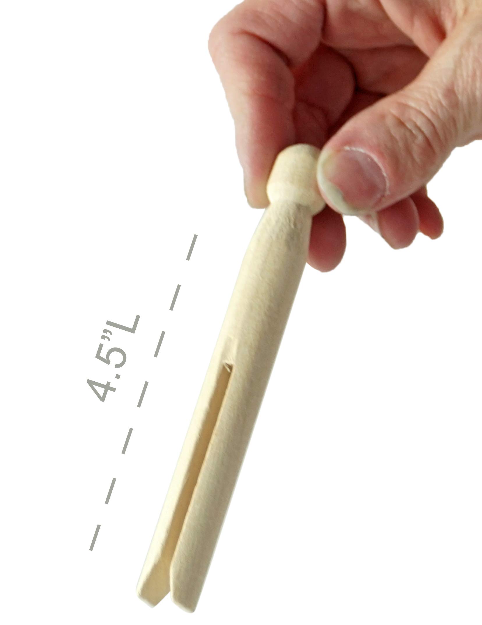 Home-X Peg Clothespins for Hanging Laundry, Decor, or Arts and Crafts (Pack of 24)