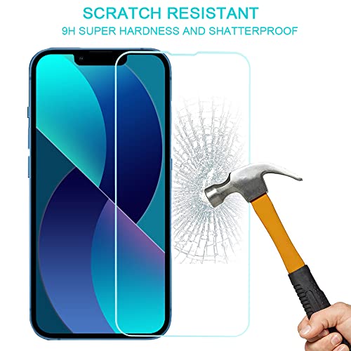 IKABO Glass Screen Protector for iPhone 14/13/13 Pro [6.1 Inch] Display 3 Pack Tempered Glass, Case Friendly, [Free Alignment Tool]