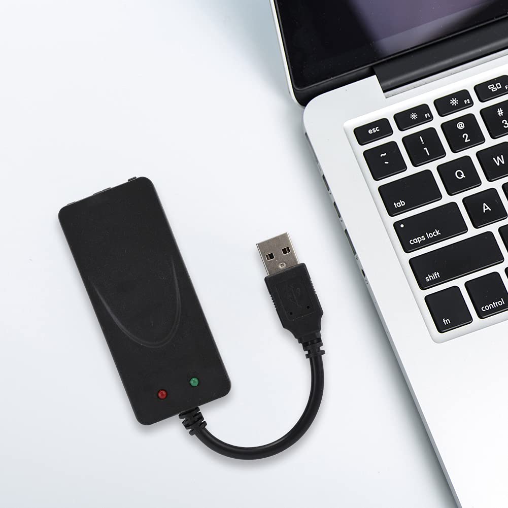 Fax Modem, Dual Port USB2.0 56K External Modem Driver, Plug and Play USB Modem, for Win 7/Win 8/Win 10/Win XP
