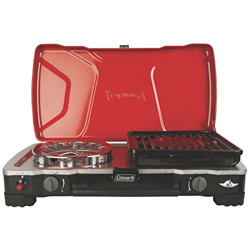 Coleman Hyperflame Fyresergeant 2 Burner 3-IN-1 Propane Stove , Red