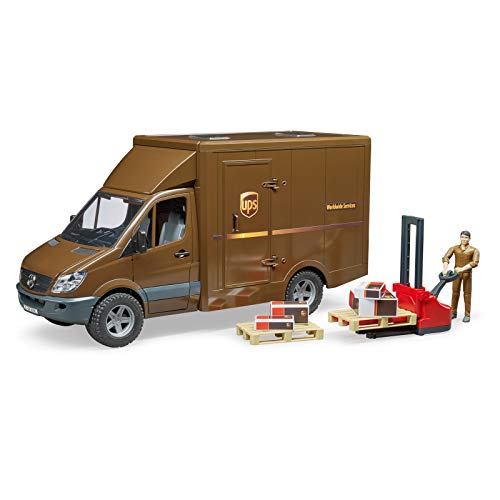 Bruder MB Sprinter Ups with Driver and Accessories Vehicles-Toys