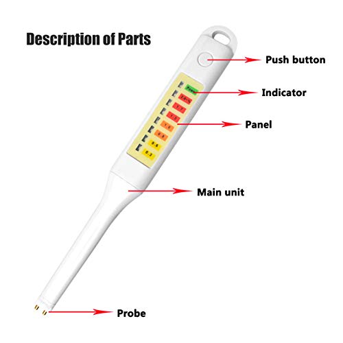 Ertuan LED Electronic Food Salt Salinity Tester - Household Portable Soup Salinity Meter Accessory, Salinity Tester Salinometer, LED Salinity Meter, Electronic Salinometer, Food Salinity Tester