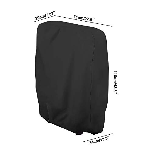 Naiveroo Outdoor Zero Gravity Folding Chair Cover Waterproof Dustproof Lawn Patio Furniture Covers All Weather Resistant 28"x43"(Black)