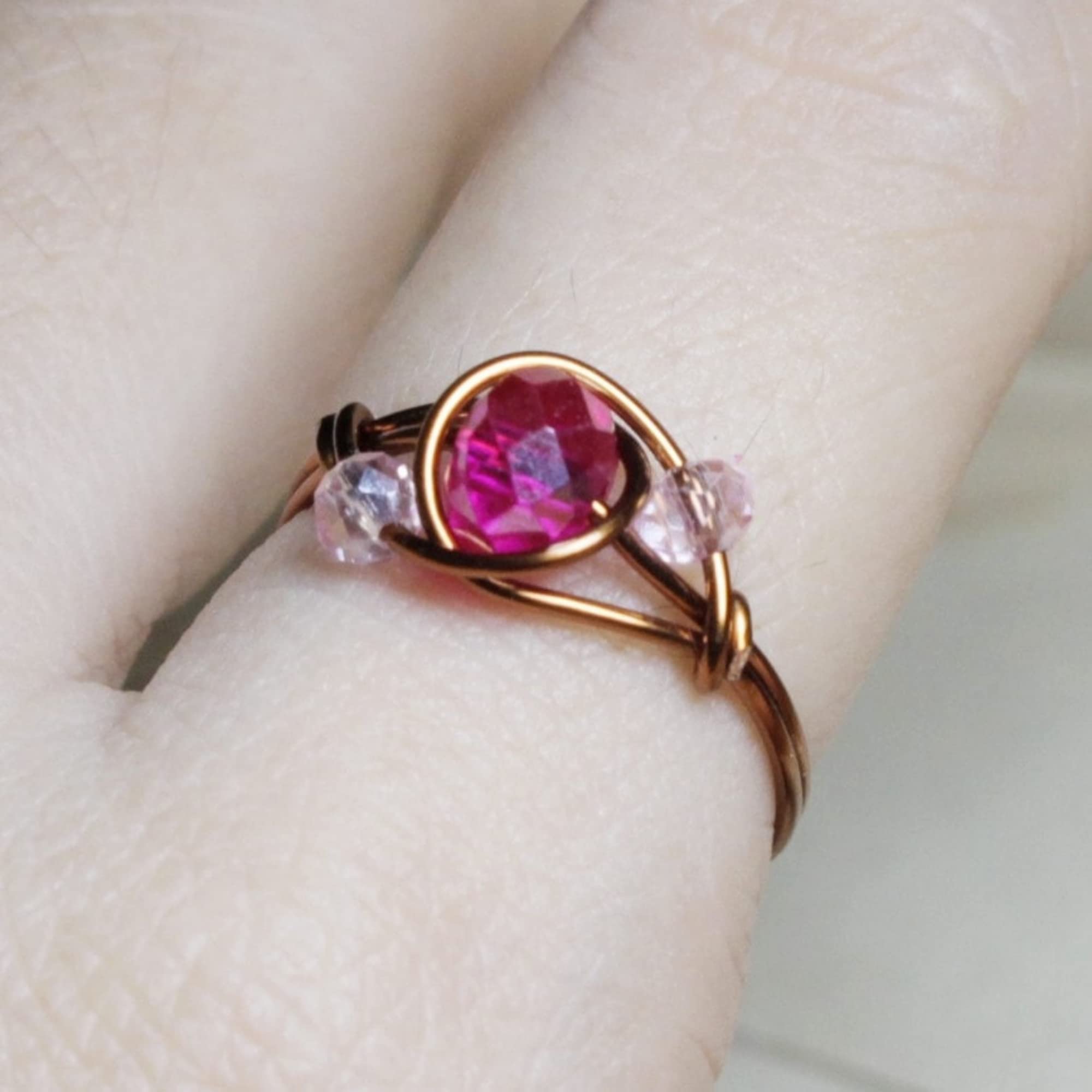 Copper Wire Rings Handmade Bronze Rings Mother's Day Gifts for Mother's Day. (8)