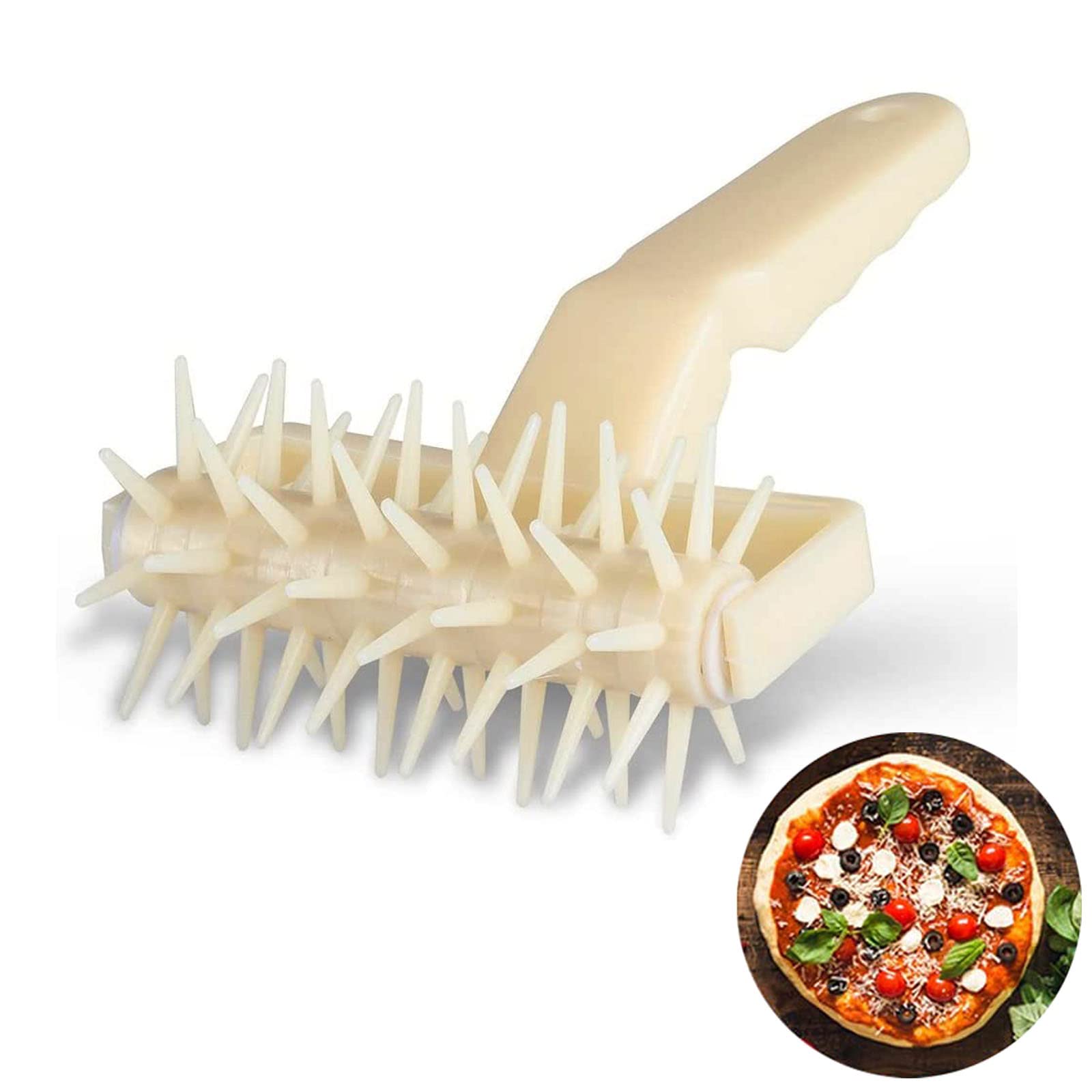 Dough Docker, Hsxxf Silicone Pizza Pie Pastry Dough Docker Roller Dough Pitter Baking Tool for Pizza Crust or Pastry Dough Family